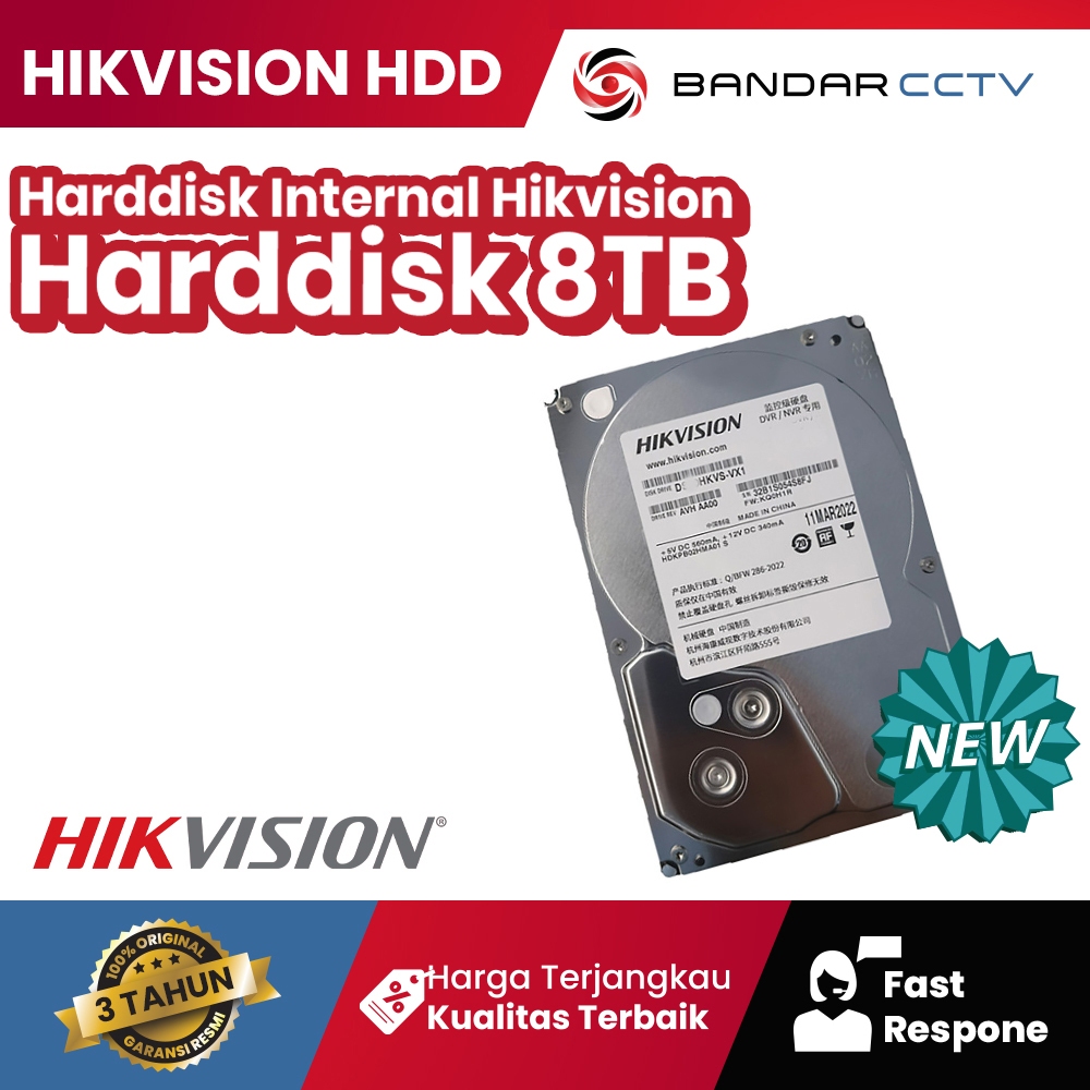Jual HIKVISION HDD 8TB Harddisk Internal NEW GARANSI 3 TAHUN | Shopee ...