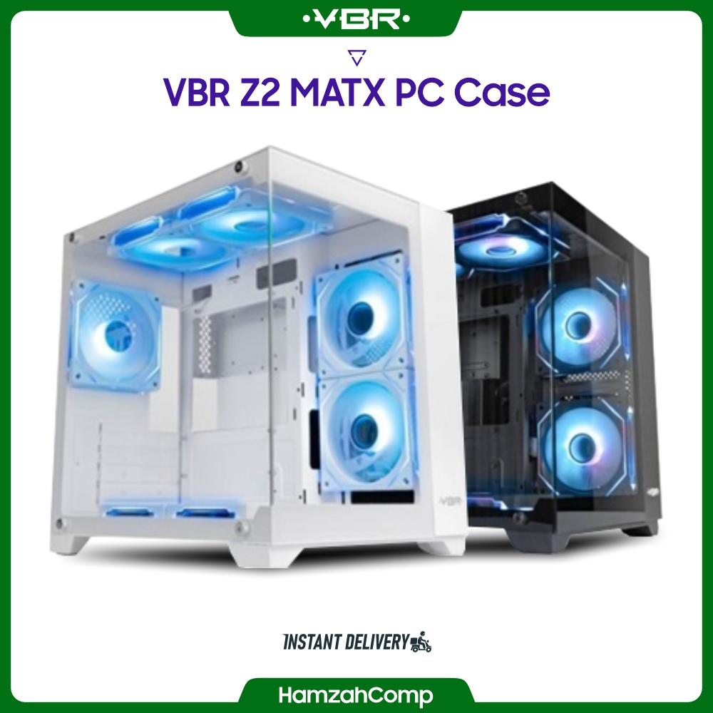 Jual Casing PC Gaming VBR Z2 Dual Chamber Tempered Glass M-ATX Gaming ...