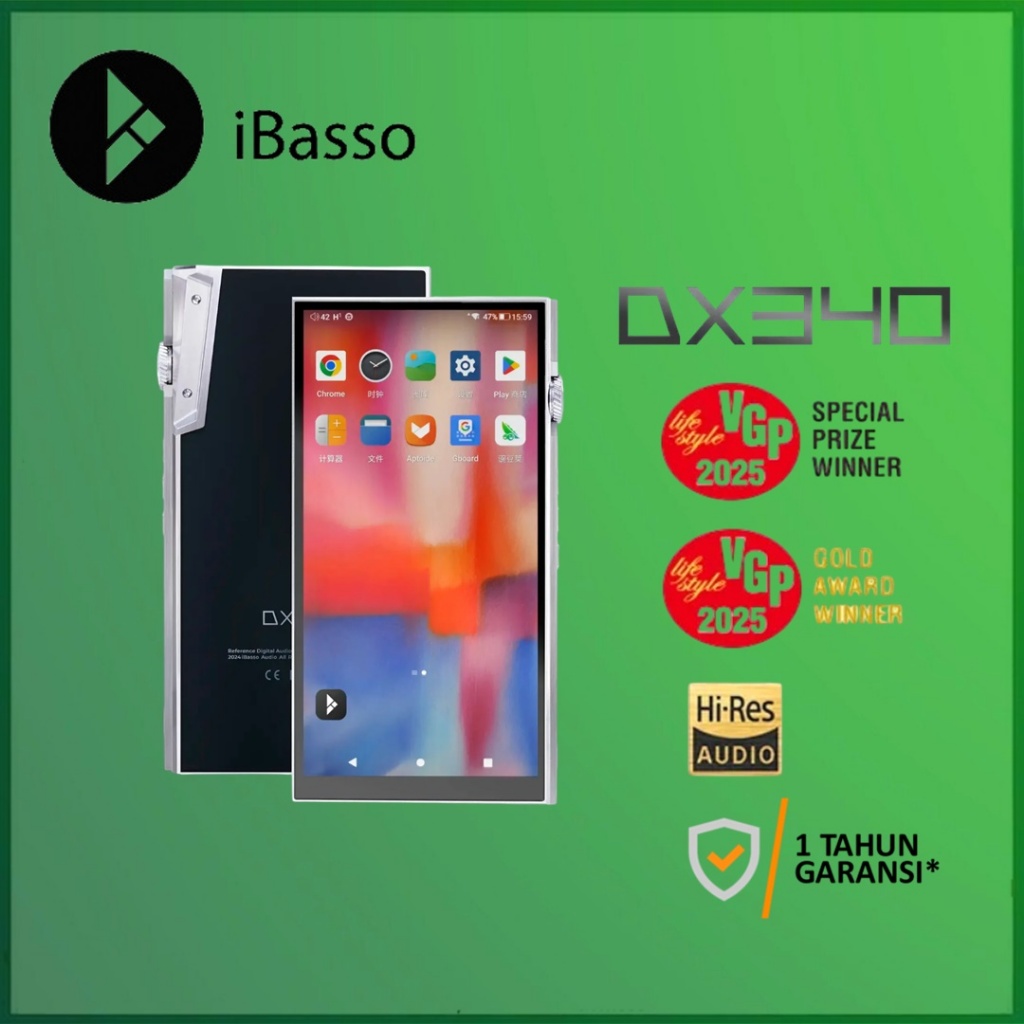 Jual iBasso Audio DX340 DX 340 Portable Hi-Res High-End 1-bit DAC ROHM Flagship Digital Audio ...