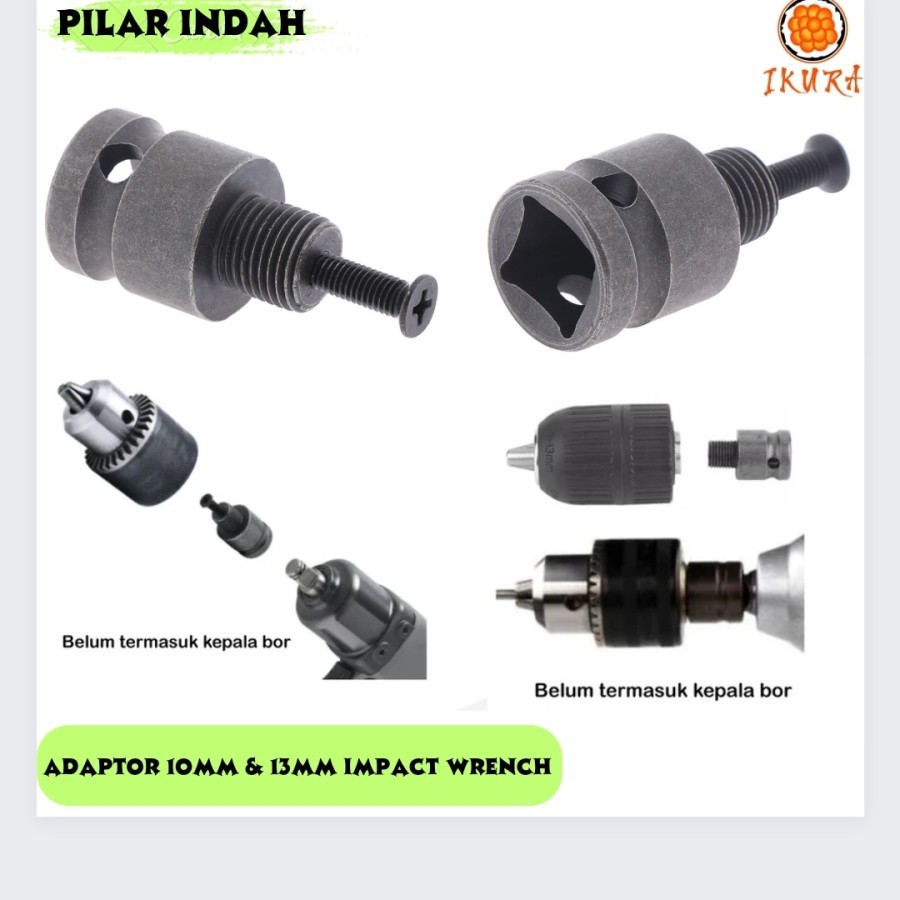 Jual ADAPTOR KEPALA BOR 10 MM & 13 MM ADAPTOR CONVERTER | Shopee Indonesia