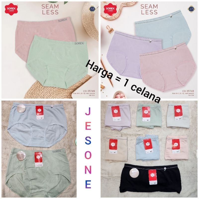 Jual SOREX 35748 35749 CD Celana Dalam Wanita Seamless Sepusar sz M-L ...