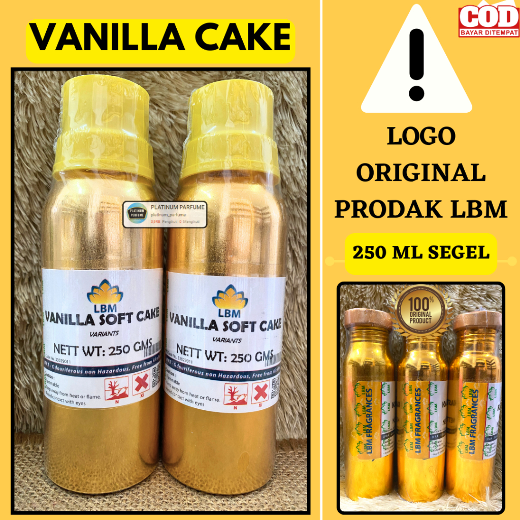 Jual Bibit Parfum VANILLA SOFT CAKE ( Vanilla CAKE ) 250 ML SEGEL LBM Fragrance - PERFUME Murni ...