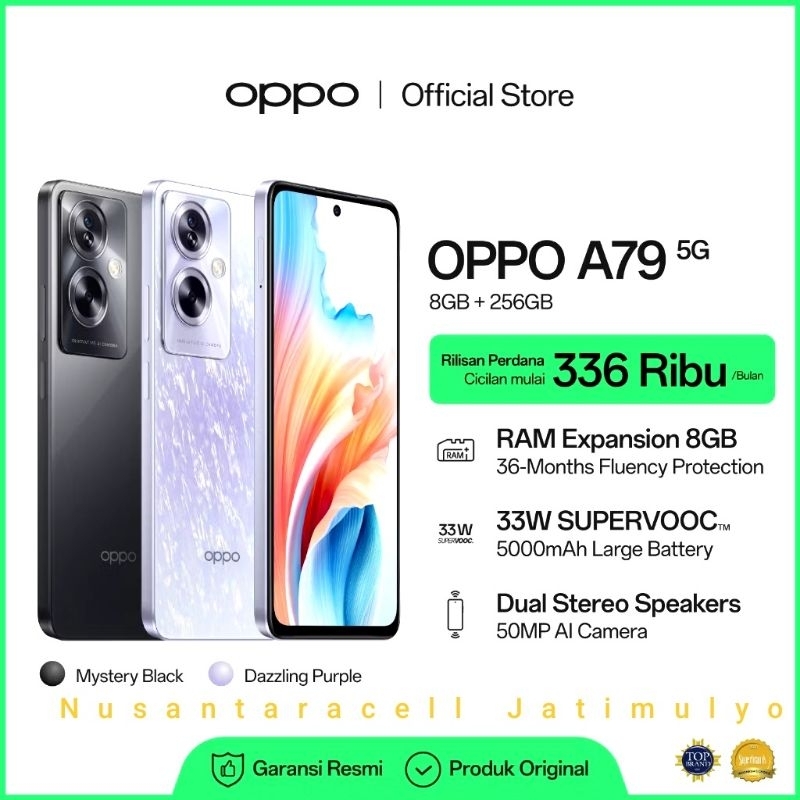 Jual OPPO A79 5G - RAM Expansion 8GB dan Baterai 33W Supervooc™ 5000mAh | Shopee Indonesia