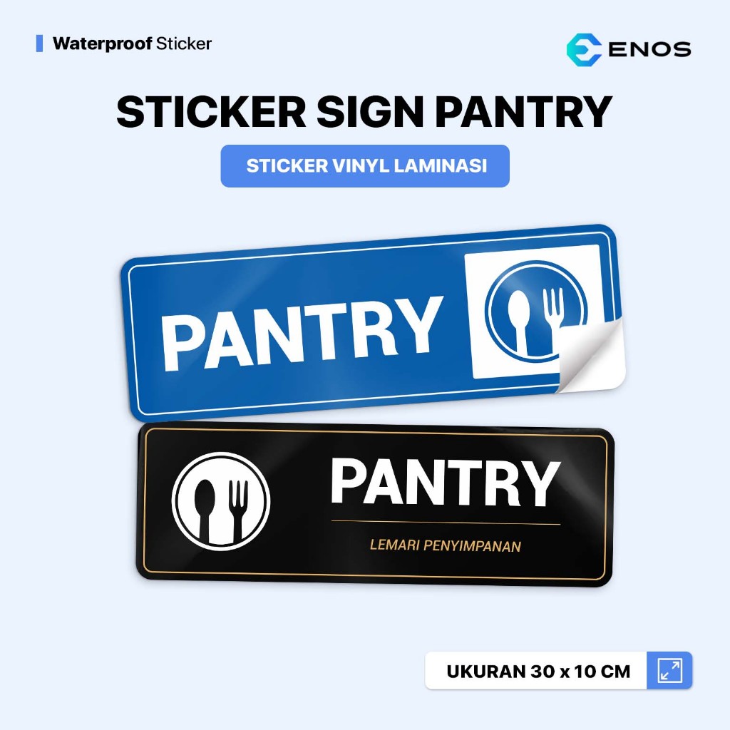Jual Stiker Penanda Pantry Stiker Penunjuk Pantry Sign Label Anti Air ...