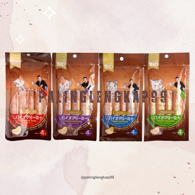 Jual BIO CREAMY CAT TREATS SNACK CEMILAN KUCING BASAH PETFOOD BAIM WONG ...