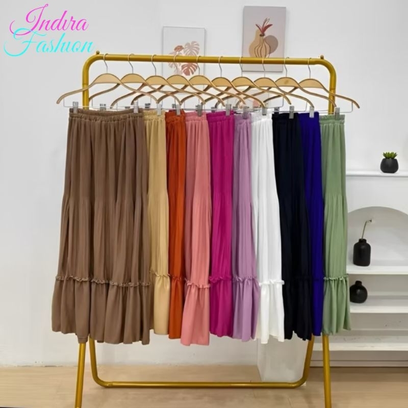 Jual Rok Panjang Plisket Lidi Mayung Susun | Shopee Indonesia