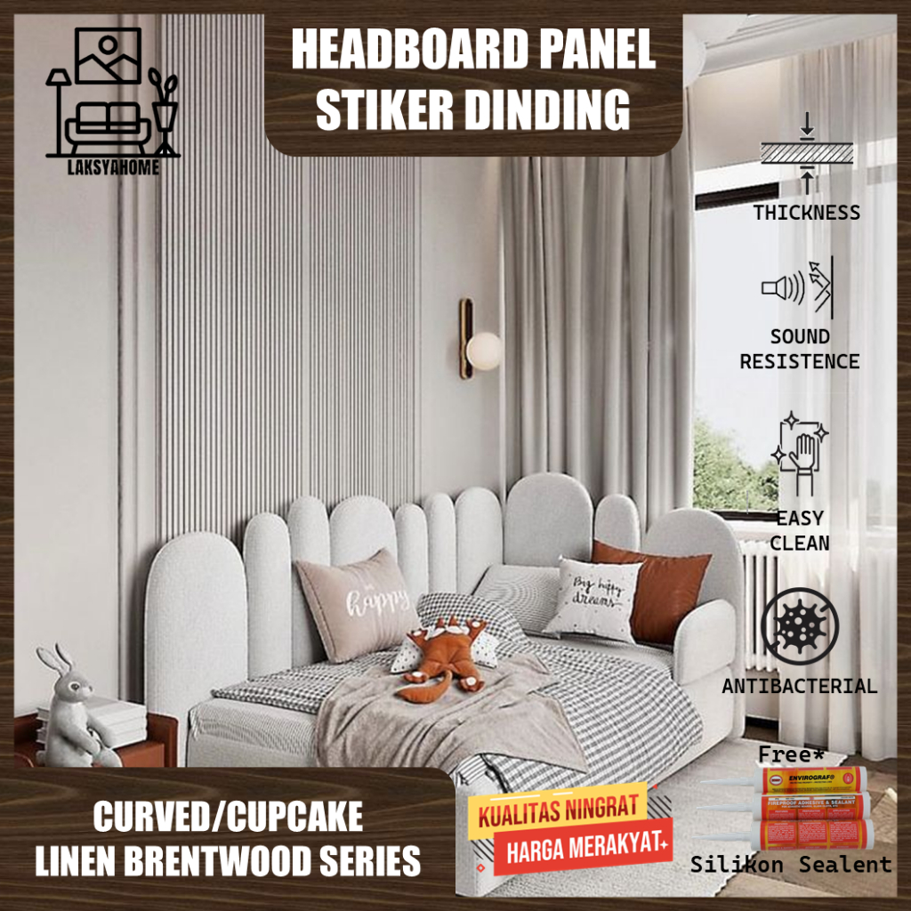 Jual Headboard Panel Dinding 20x60 Cupcake Linen Brentwood Series ...