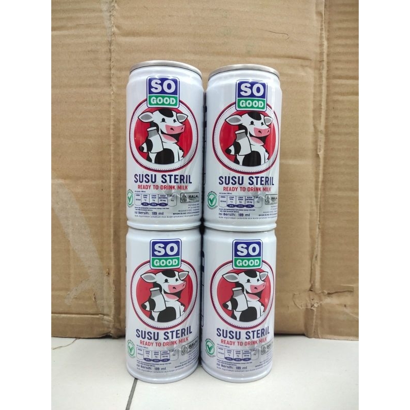 Jual So Good susu Steril kaleng 189ml [Ready to Drink] | Shopee Indonesia