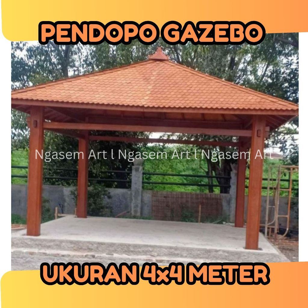 Jual PENDOPO GAZEBO l PONDOKAN KAYU UKURAN BESAR | Shopee Indonesia