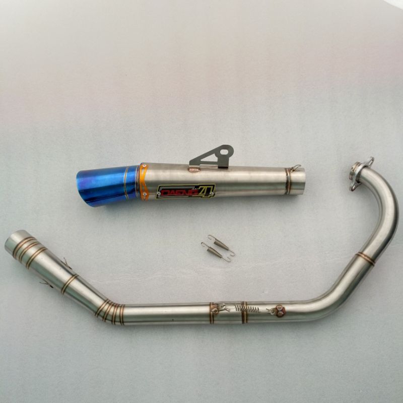 Jual Daeng sai4 Conical open pipe 1set big elbow Bajaj ct 100/125 Tmx ...