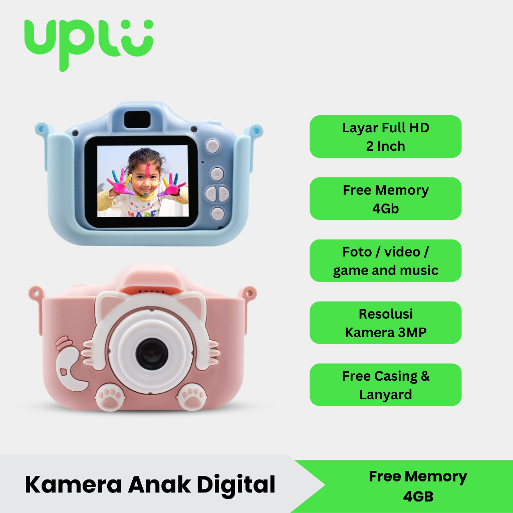 Jual UPLU Kamera Anak Mini Digital Layar HD 3 Megapixel Kids Camera ...