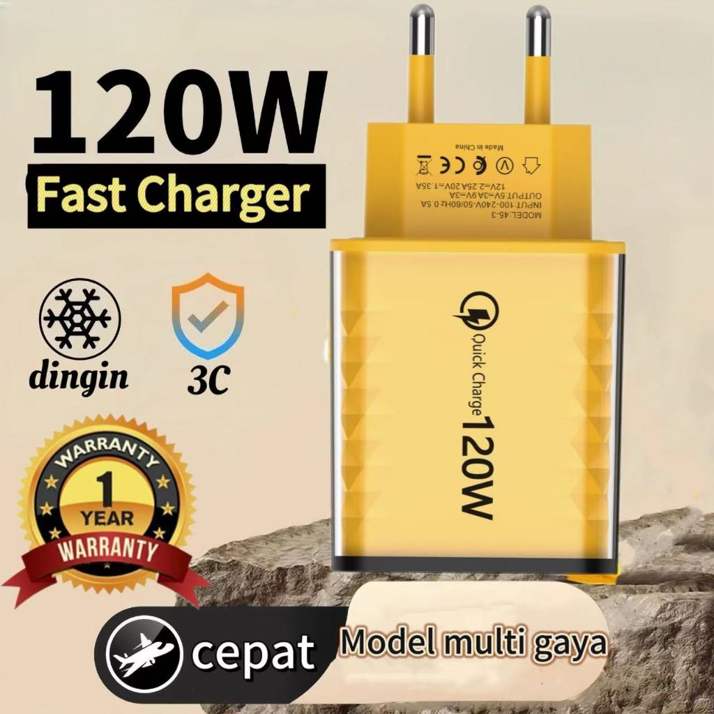 Jual Kepala Pengisian PD Pengisi daya super cepat 120W 4ini1 Adaptor ...