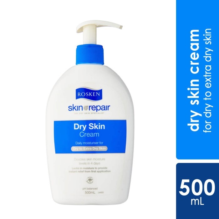 Jual Rosken Dry Skin Cream 500ml | Krim Pelembab Kulit Kering, Tidak ...