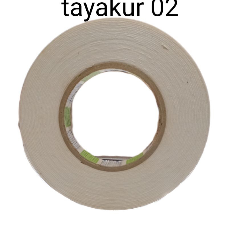 Jual Double Tape poam putih tebal jumbo 3 inchi 20 mm 12 mm15 solatip ...
