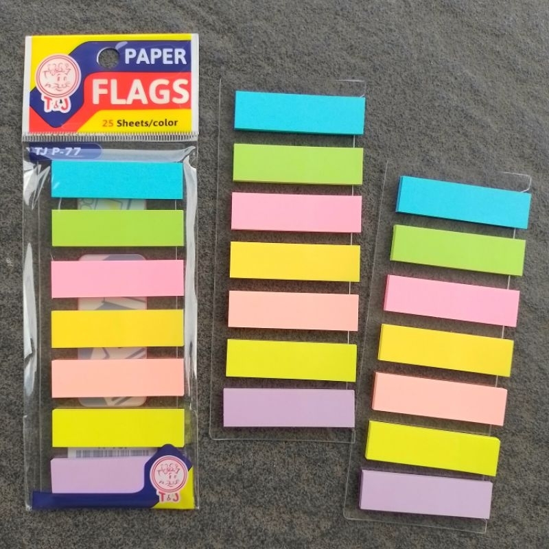 Jual Penanda Buku Sticky Note Paper Flags T&J TJ P-77 ( Pcs ...