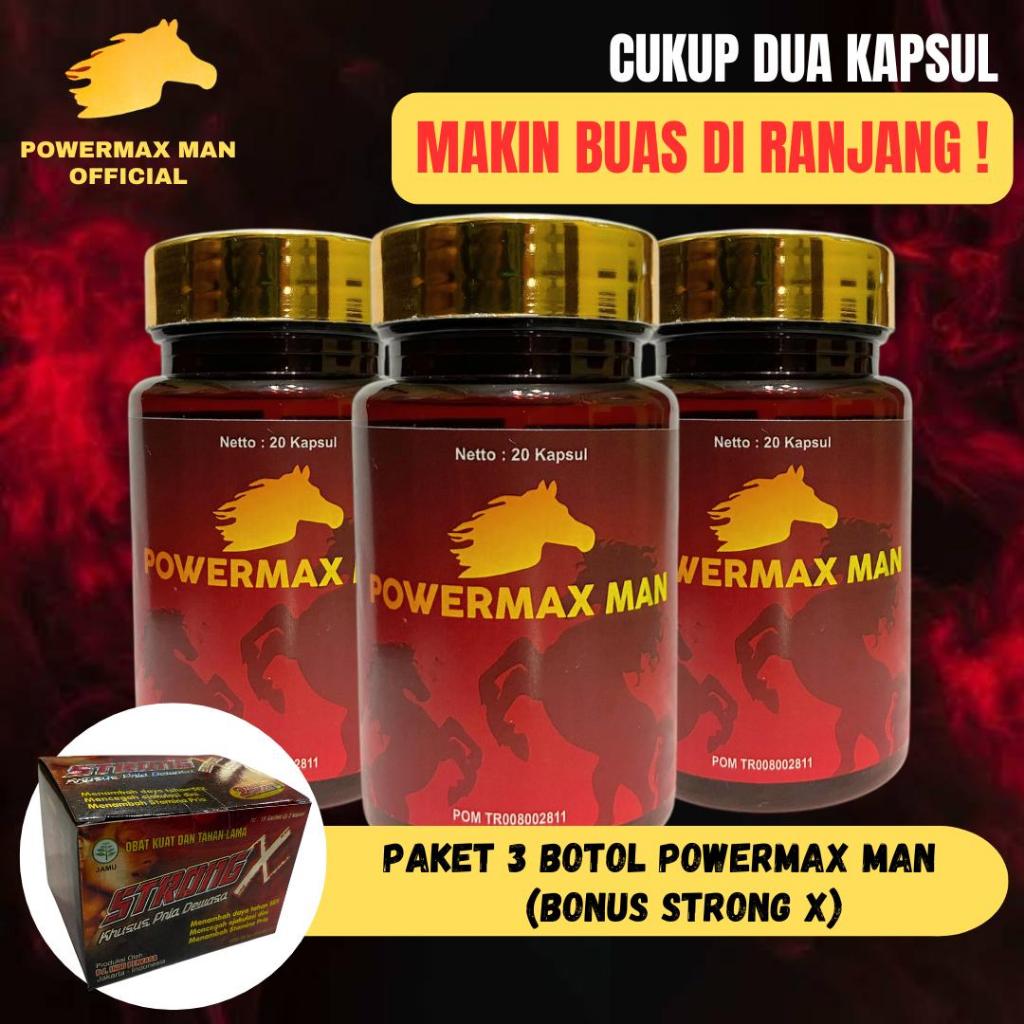 Jual Obat Kuat Pria POWERMAX MAN Bundling 3 Botol (60 kapsul) | Shopee Indonesia