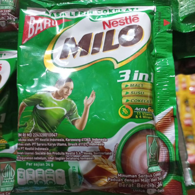 Jual MILO 3IN1 SACHET /RENCENG (isi 10) | Shopee Indonesia