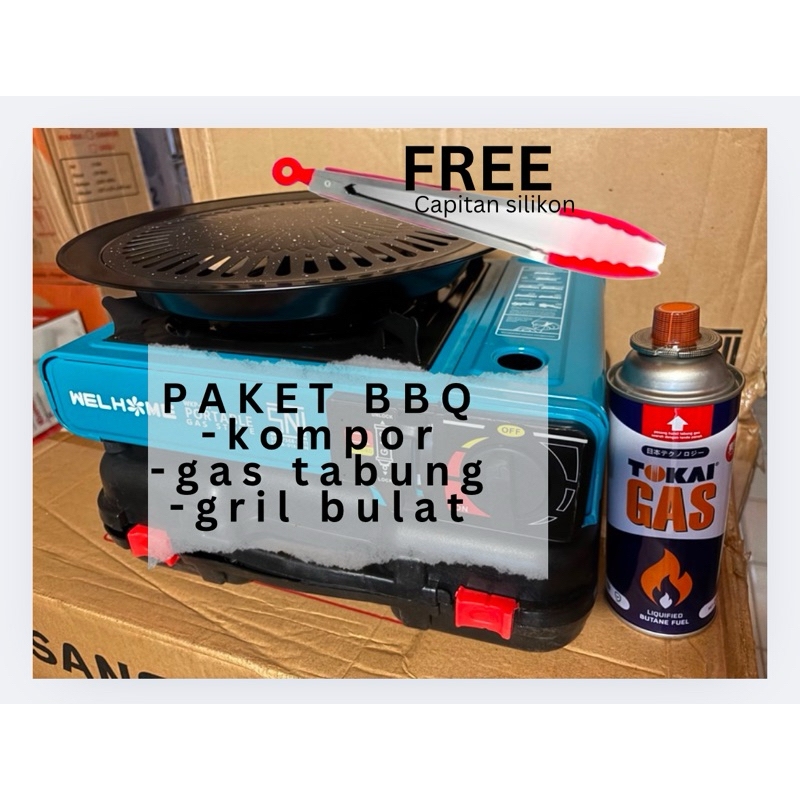 Jual Paket BbQ / Kompor Portable 2in1 / Kompor Piknik Camping Murah Gas ...