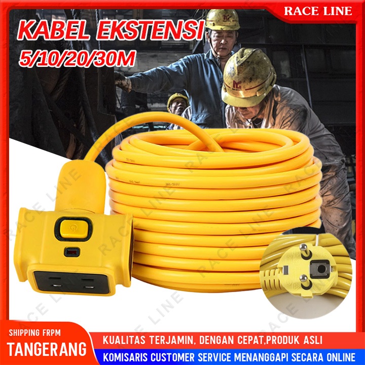 Jual Kabel Ekstensi Extension Cord 30/20/10/5 Meter Kabel Kerja Bengkel ...