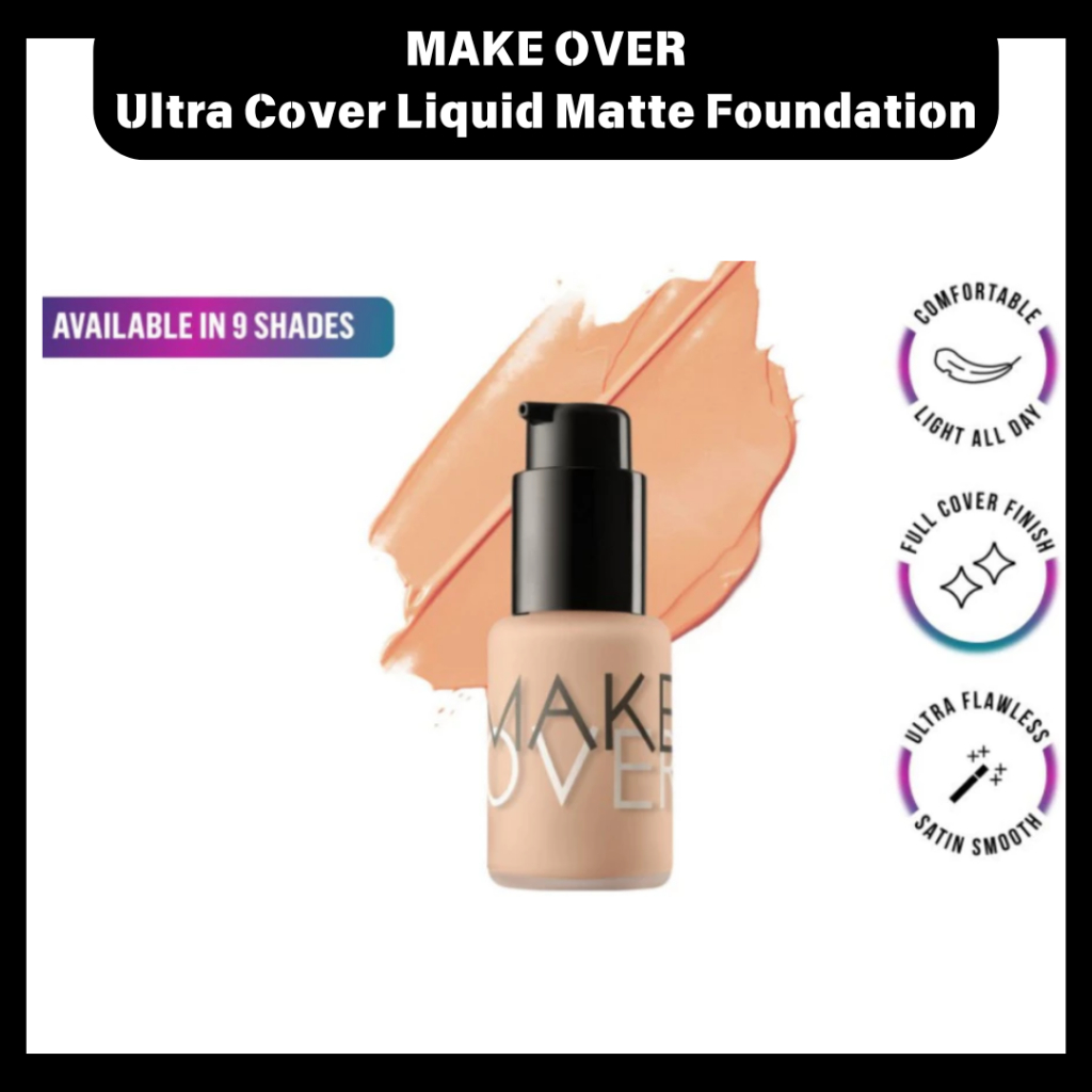 Jual Make Over Ultra Cover Liquid Matte Foundation 33ml | Shopee Indonesia