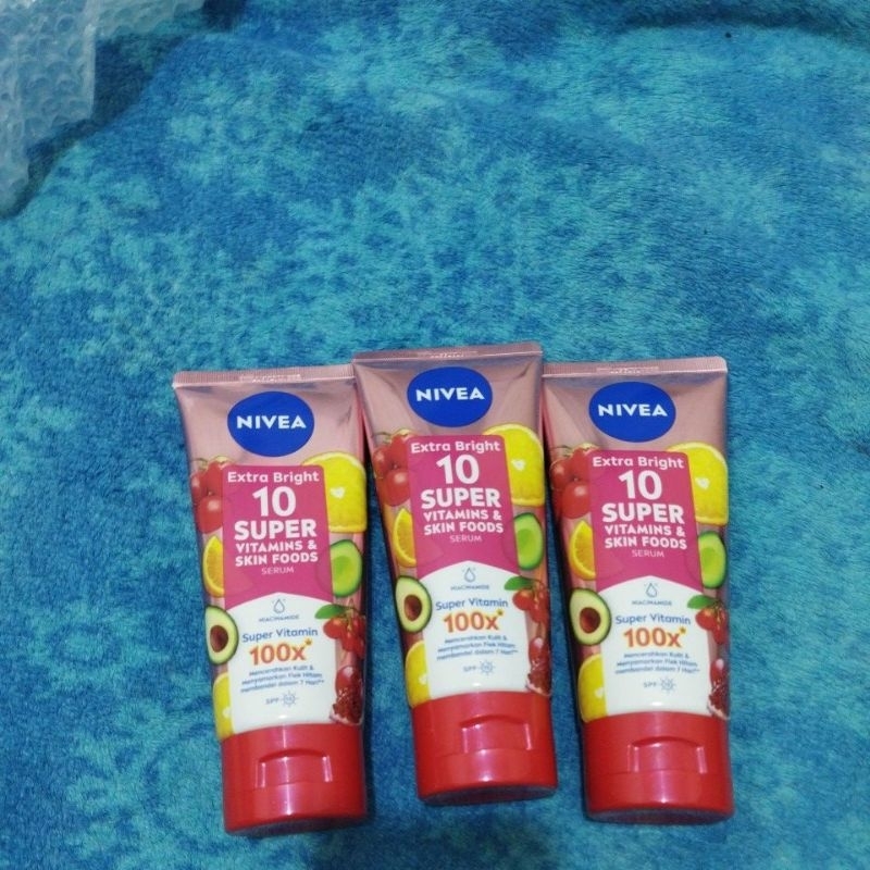Jual Nivea Extra Bright Serum Super Vitamin Skin Foods 10x | Shopee ...