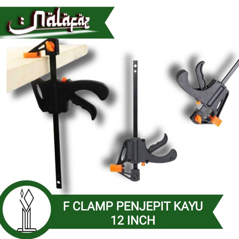 Jual F Clamp 12inch Body Besar Catok Klem Kayu Ratchet Grip Quick ...