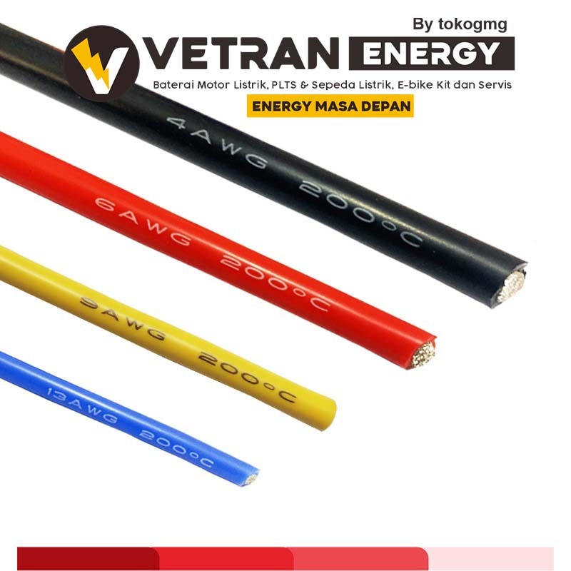 Jual Kabel AWG Extra Soft Silicone High Temp 200°C 600V - Pilihan 20AWG ...