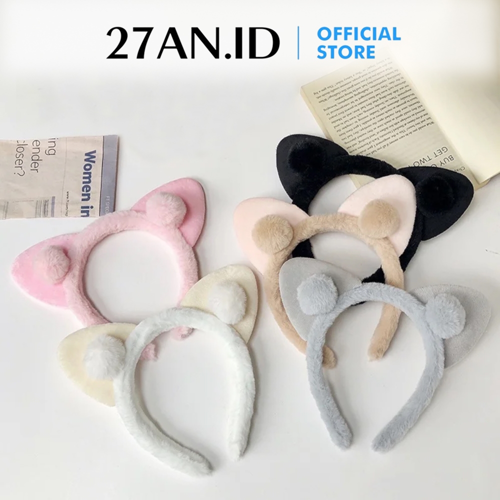 Jual ( 27AN.ID ) Bando Wanita Anak Perempuan Lucu Motif Kuping Kucing ...