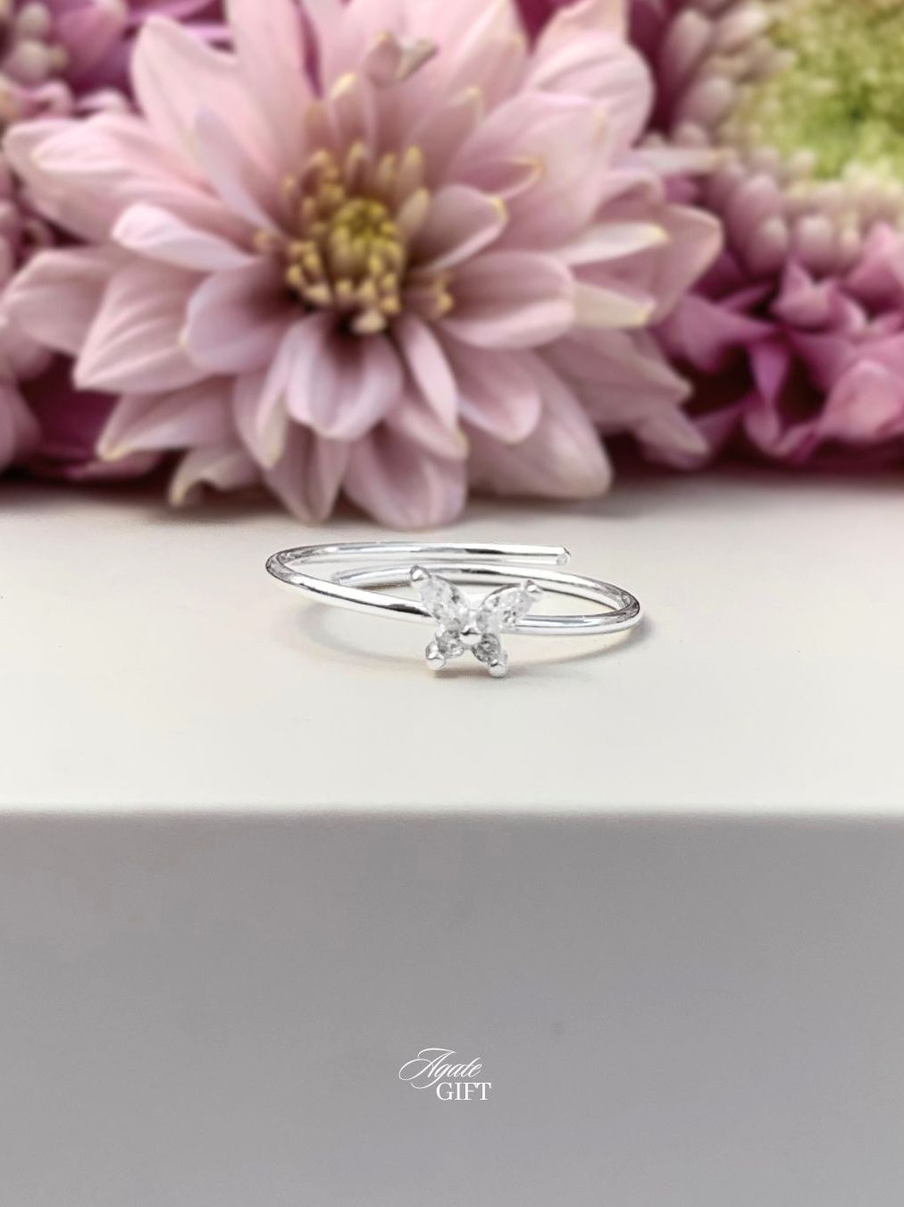 Jual Butterfly Ring Sterling Silver 925 18k Gold Plated - Cincin Wanita ...