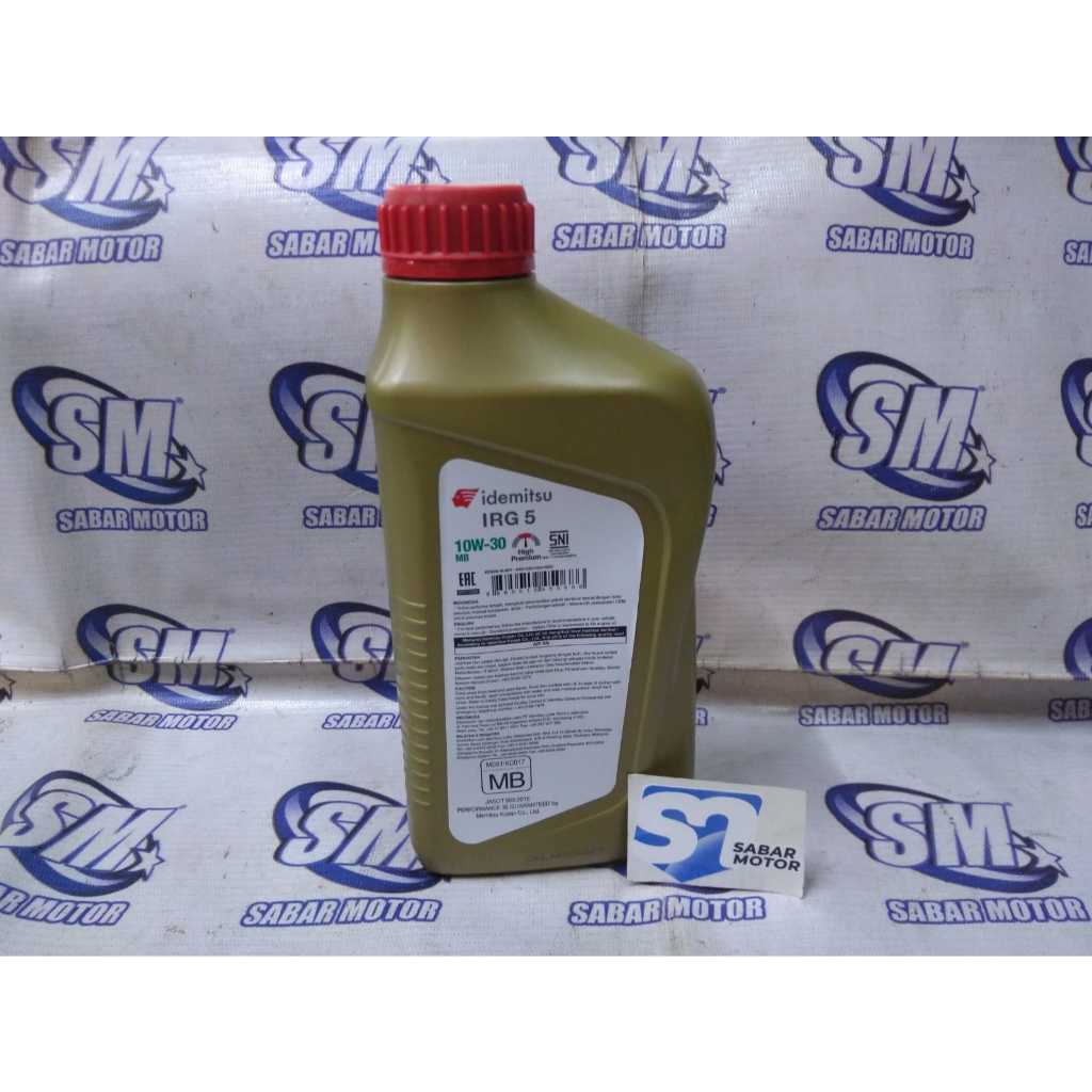 Jual Oli Idemitsu IRG 5 10W-30 MB Fully Synthetic 1L oli motor matic ...