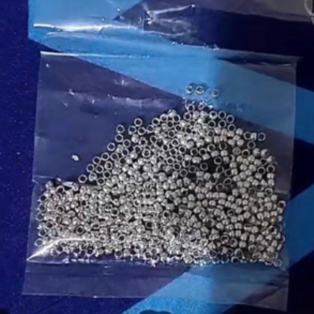 Jual [10 gram] stopper merica ecer 2mm silver penjepit ujung manik ...
