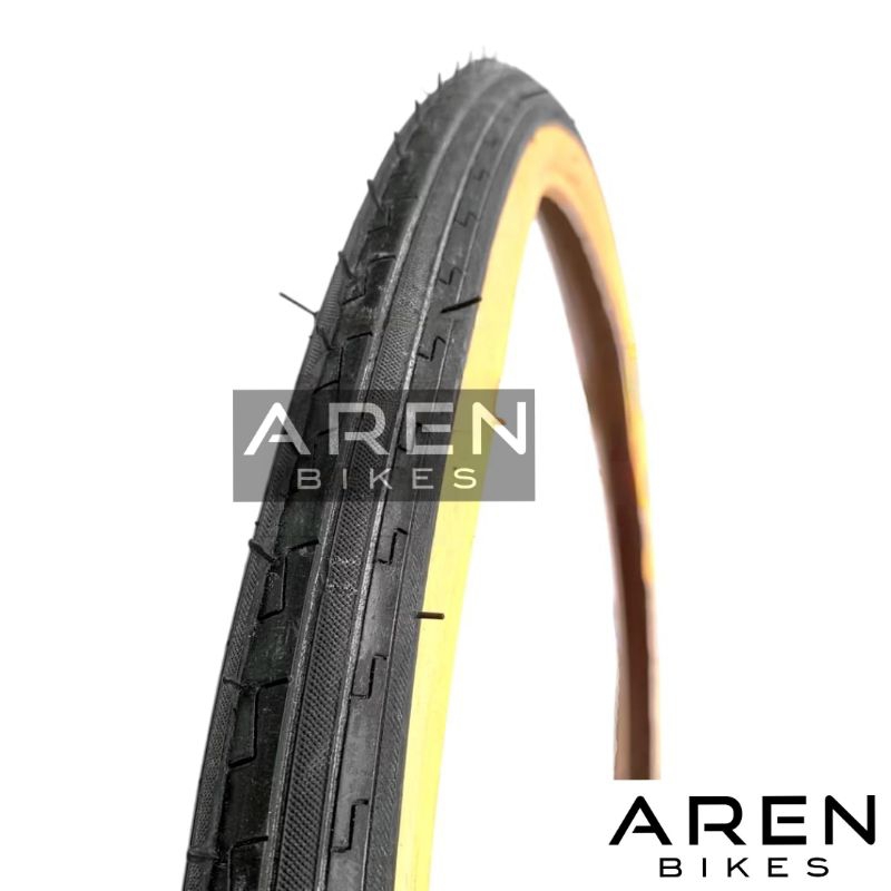 Jual BAN LUAR SEPEDA 24 x 1 3/8 LUCKY STONE BALAP HITAM KUNING 24 PLUS 24x1 3/8 HALUS GUMWALL ...