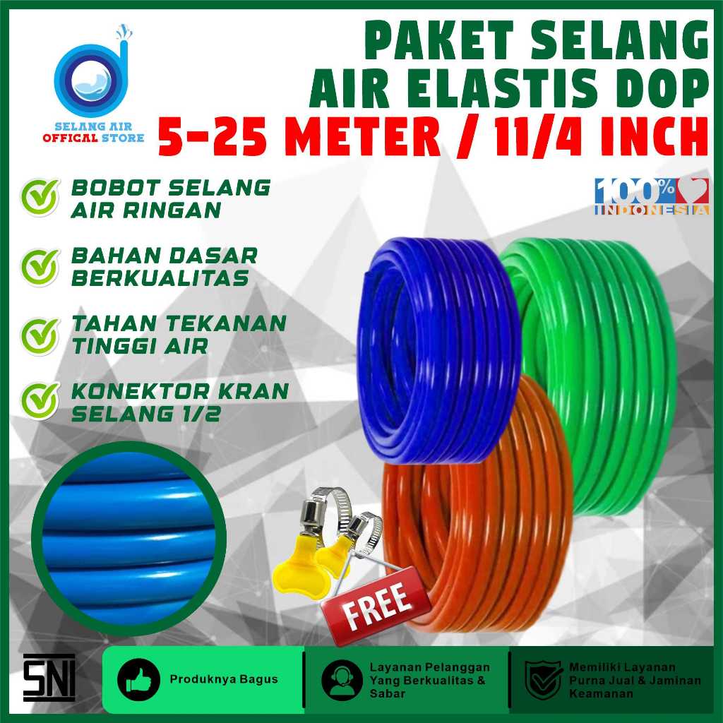 Jual Selang Elastis DOP Serbaguna Ukuran 1 1/4 Inch/ Selang Taman Cuci ...
