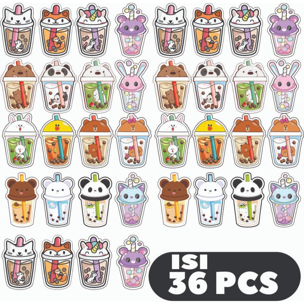 Jual STIKER ISI 36 TUMBLR FASHION LUCU BOBA CUTE STICKER UNTUK LAPTOP ...