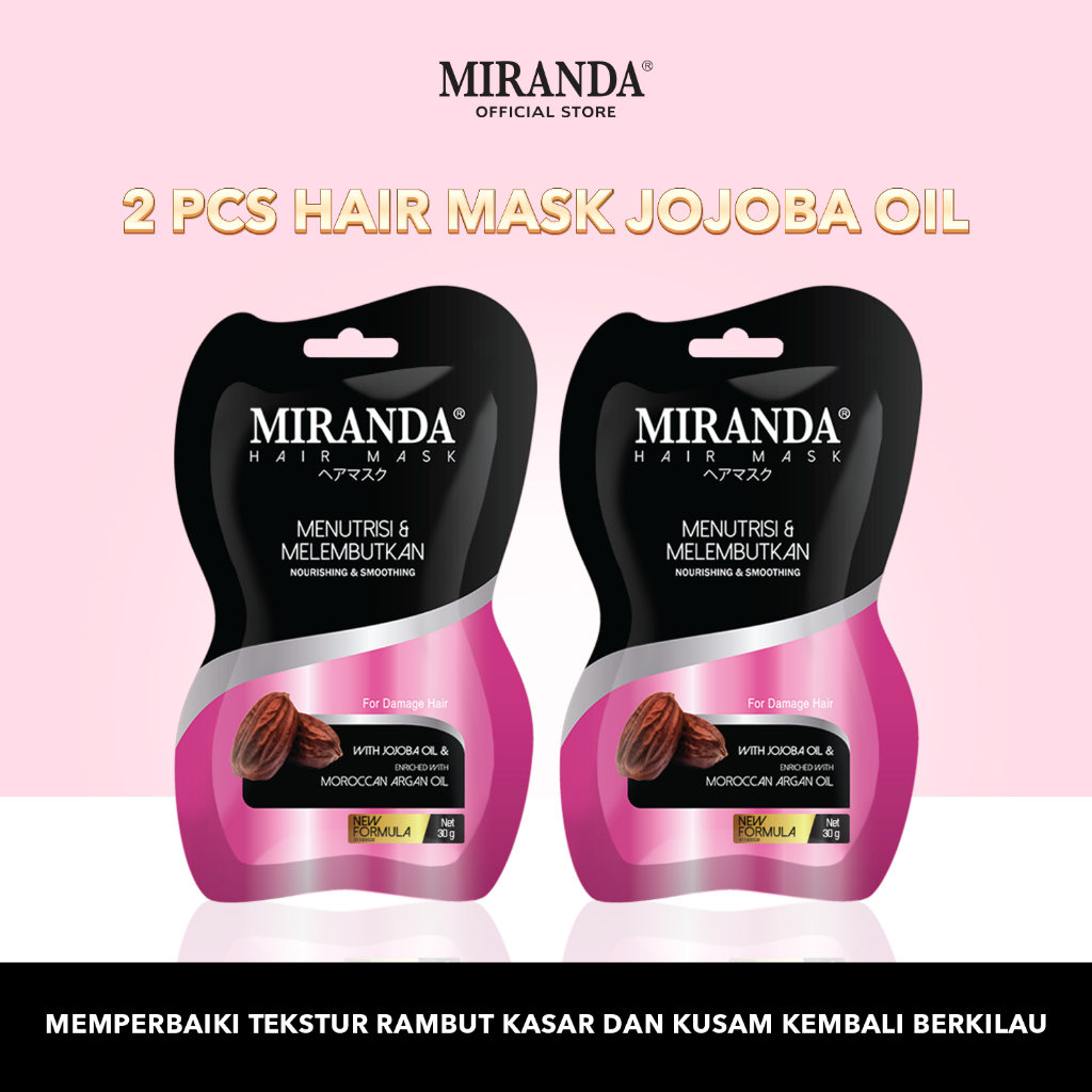 Jual Miranda Hair Mask (Masker Rambut) Sachet Jojoba Oil 30gr (Paket 2 ...