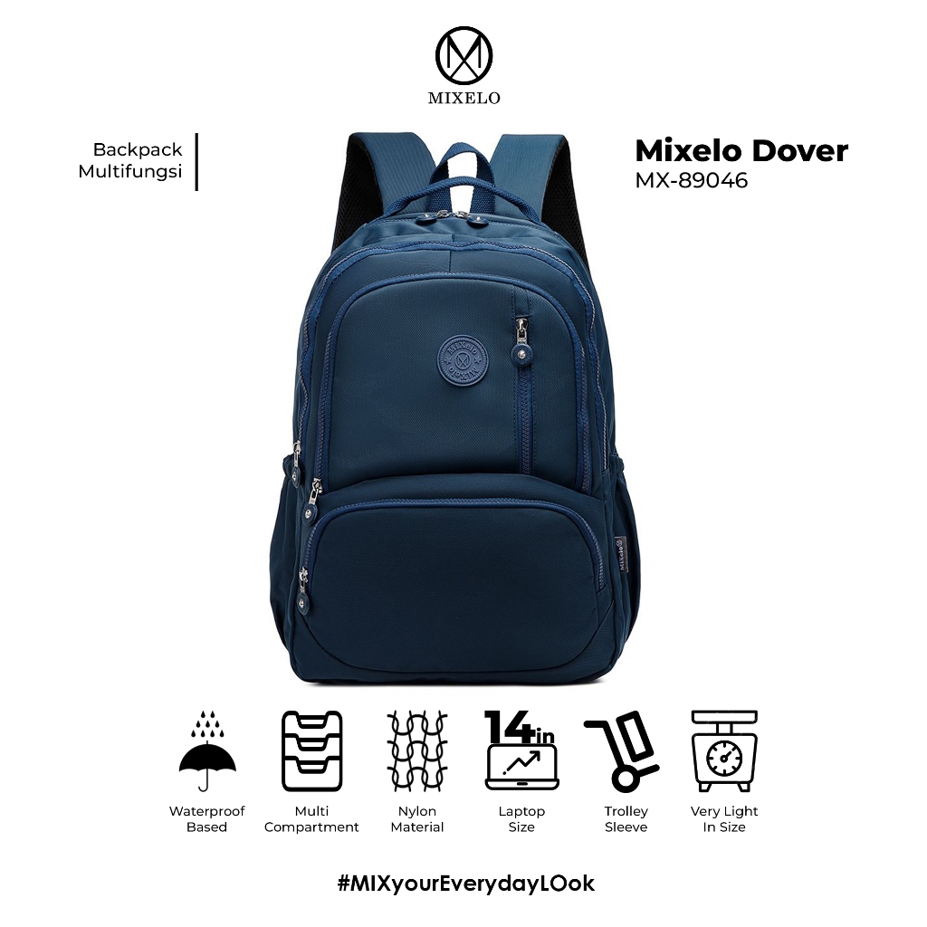 Jual Mixelo Dover backpack Tas ransel laptop 16 inch cocok untuk wanita ...
