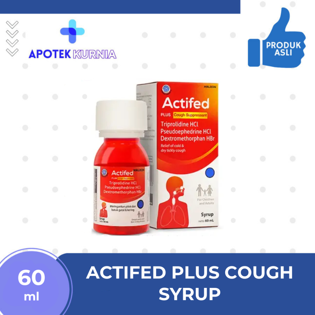 Jual ACTIFED PLUS COUGH SYRUP 60ML | Shopee Indonesia