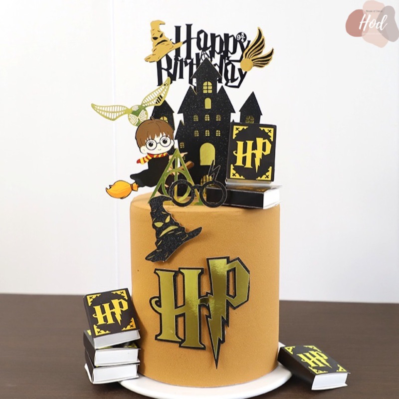 Jual Topper Hbd Harry Potter Hiasan Kue Tema Penyihir Harpot Tulisan ...