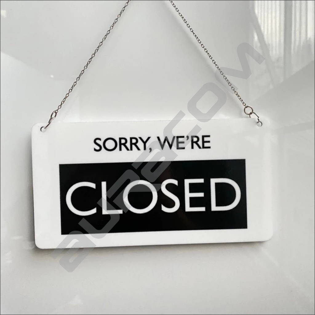 Jual OPEN CLOSE SIGN AKRILIK HITAM PUTIH ( A24 ) | Shopee Indonesia
