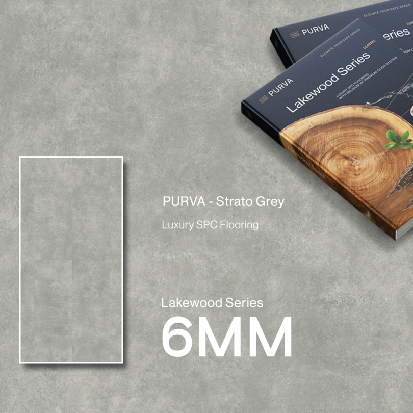 Jual Purva SPC 6 MM Lakewood Series - Strato Grey (Luxury SPC Flooring) | Shopee Indonesia
