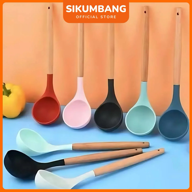 Jual SIKUMBANG Centong Sayur Silikon Tahan Panas Centong Sop Silikon ...