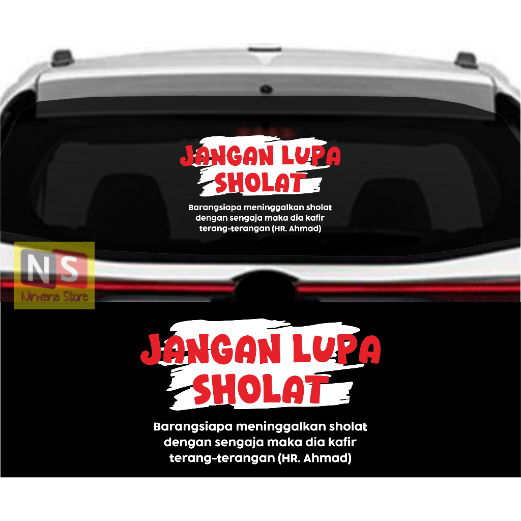 Jual Cutting Stiker Jangan Lupa Sholat - Kaligrafi Islami untuk Kaca Mobil | Shopee Indonesia