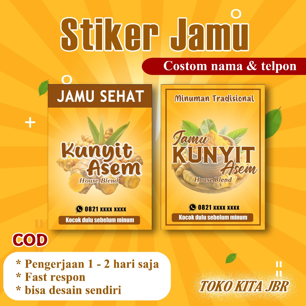 Jual STIKER LABEL MINUMAN BOTOL JAMU CROMO / VINY SUSU / TAHAN AIR ...