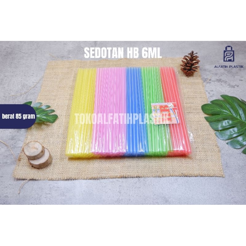 Jual sedotan minuman Hb 6ml cocok untuk pop ice es cekek es teh minuman ...