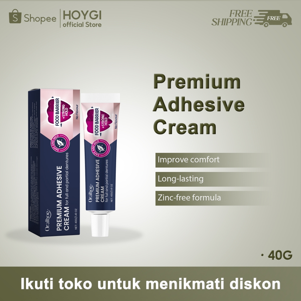 Jual Oralhoe Lem Gigi Palsu 40g Gigi Palsu Instan Lem Gigi Palsu Tahan ...