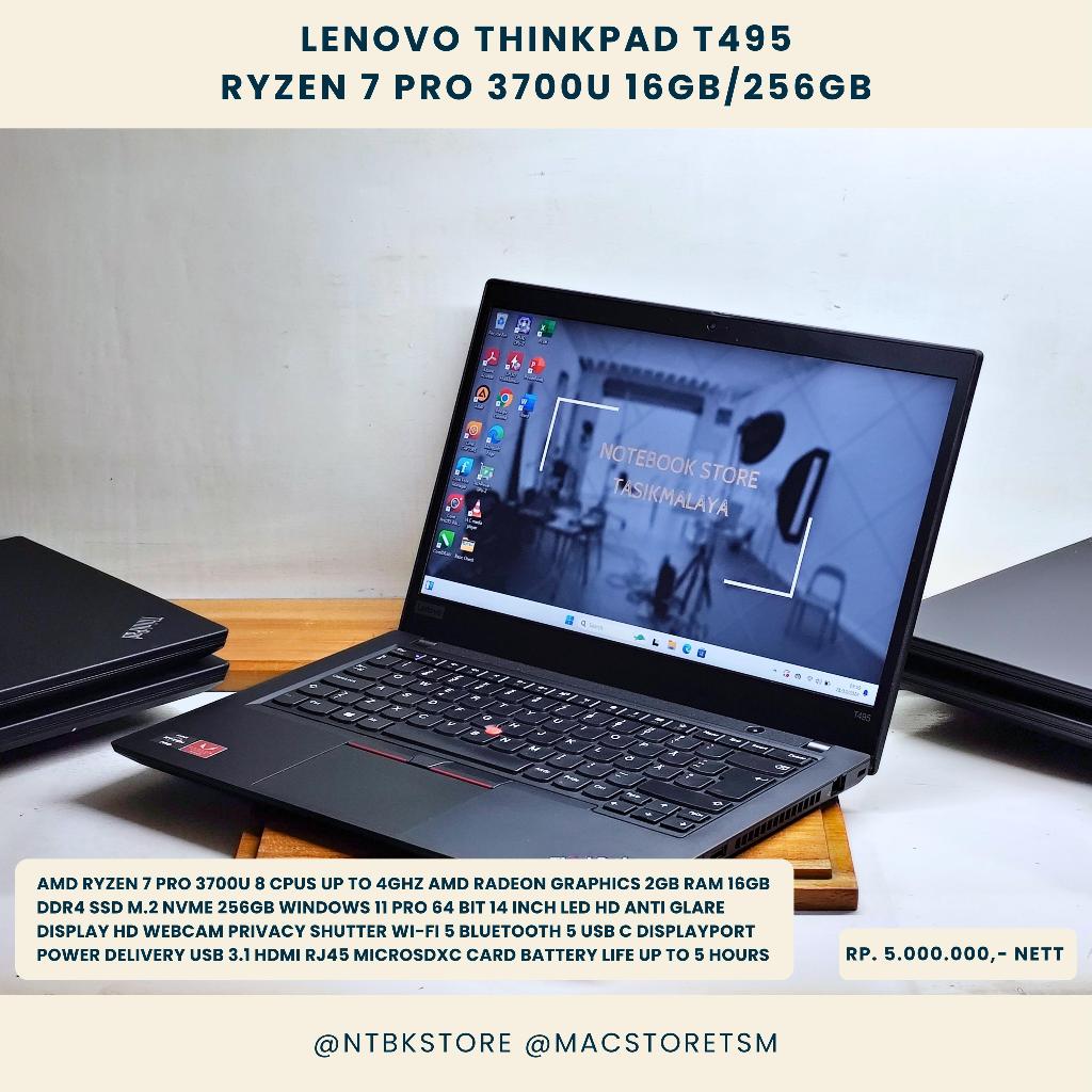 Jual Lenovo Thinkpad T495 Ryzen 7 Pro 3700U 16GB 256GB 14 inch ...