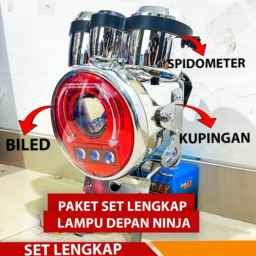 Jual PAKET LAMPU BILED NINJA SATU SET SPIDOMETER SET KUPINGAN NINJA ...