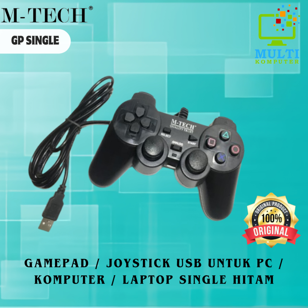 Jual Gamepad single Usb M-Tech/stick laptop/stick pc plug and play ...