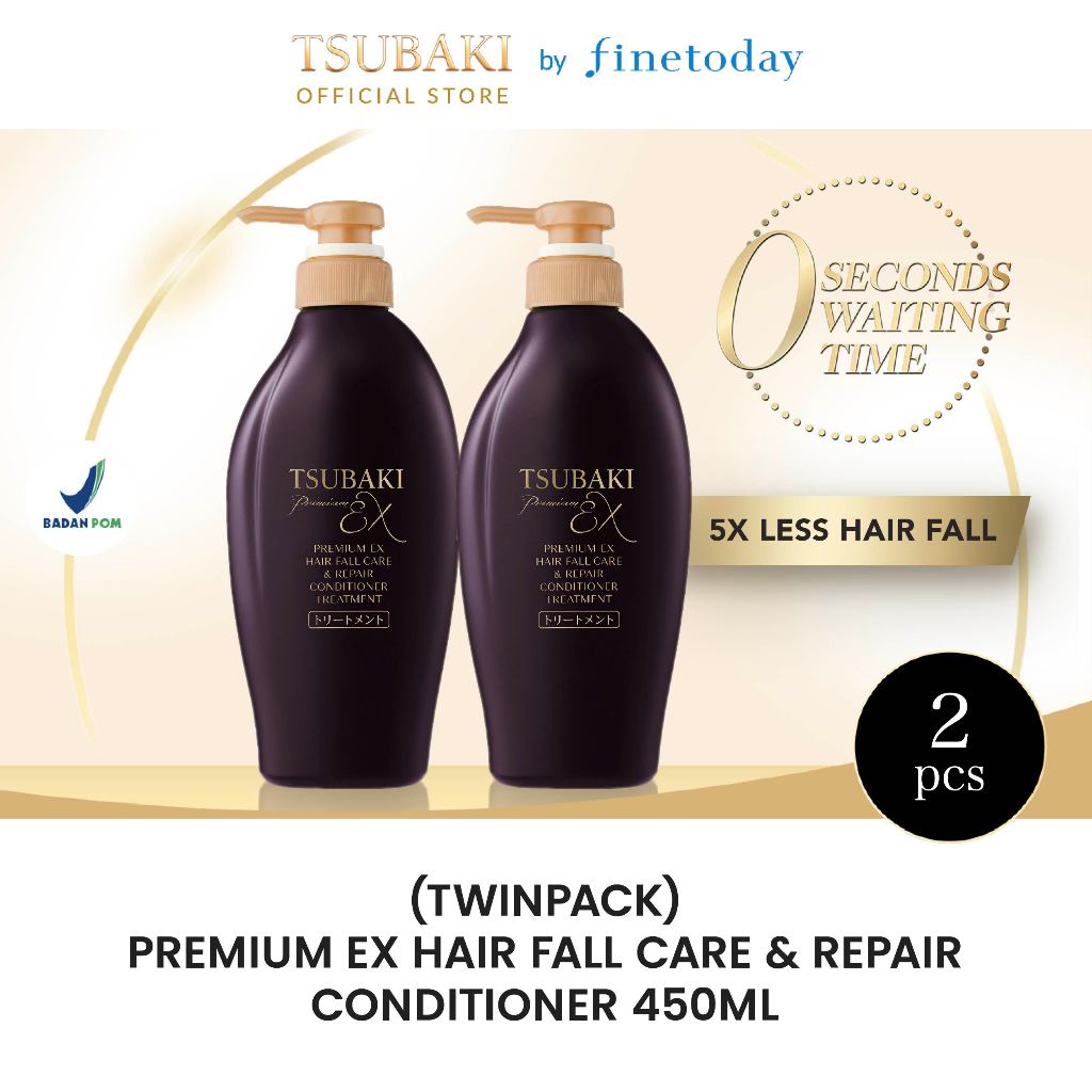 Jual Tsubaki Premium Ex Hair Fall Care & Repair Conditioner Treatment 450ml (Twinpack) | Shopee ...