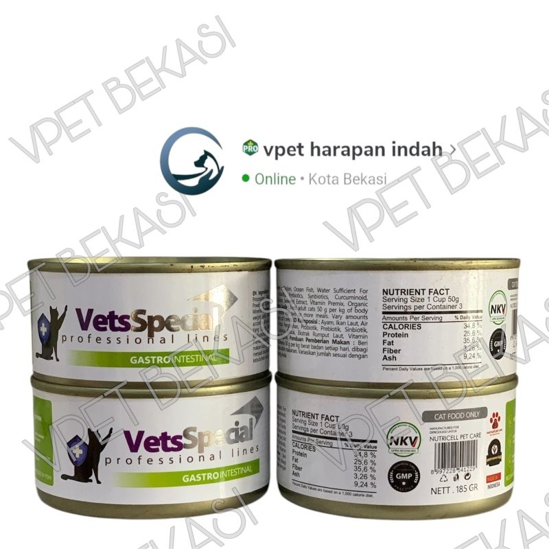 Jual Gastro Intestinal Cat Nutricell 185 Gr/ Makanan Untuk Kucing Diare ...